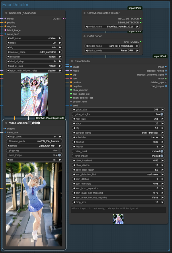 [ComfyUI] Stable imagery through IPAdapter + OpenPose + AnimateDiff